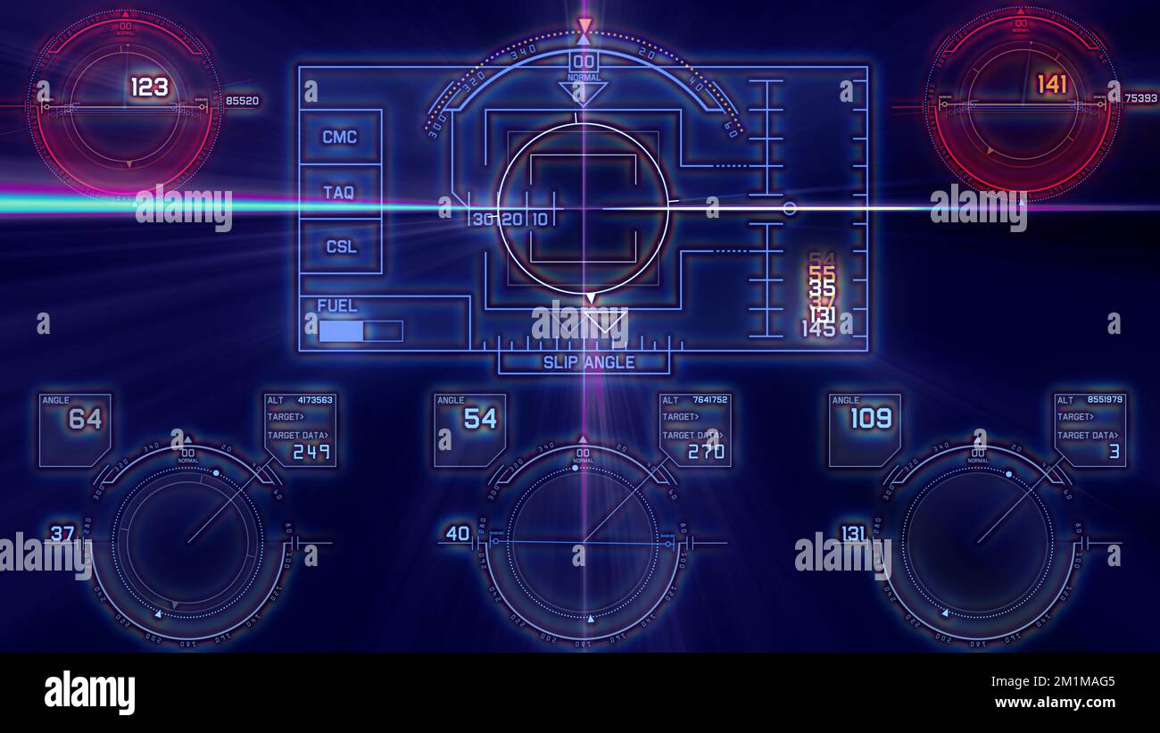 flight control panel instrument navigation light illustration Stock ...