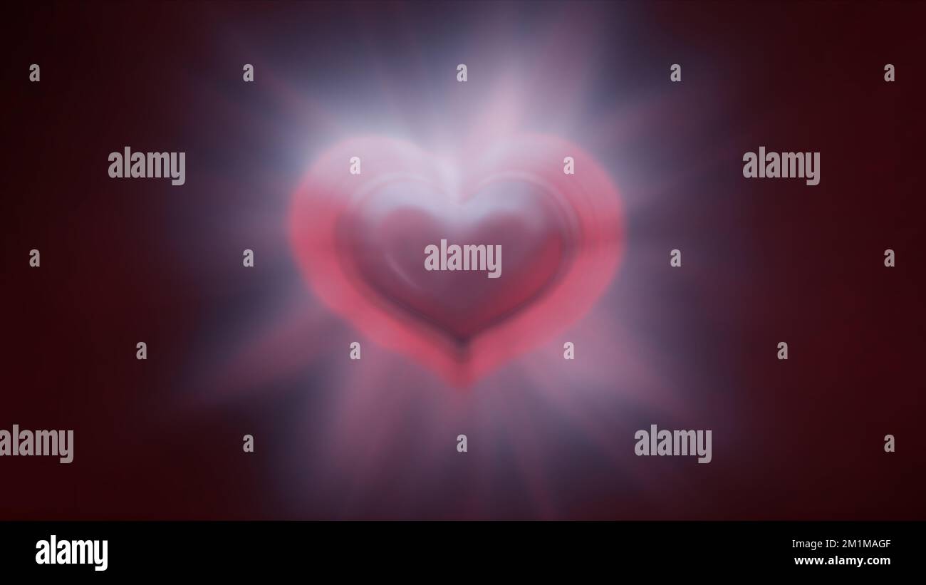 Heart Neon Glow light ray, illustration render Stock Photo - Alamy