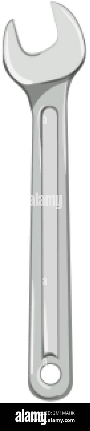 metal wrench tool cartoon vector illustration Stock Vector Image & Art ...