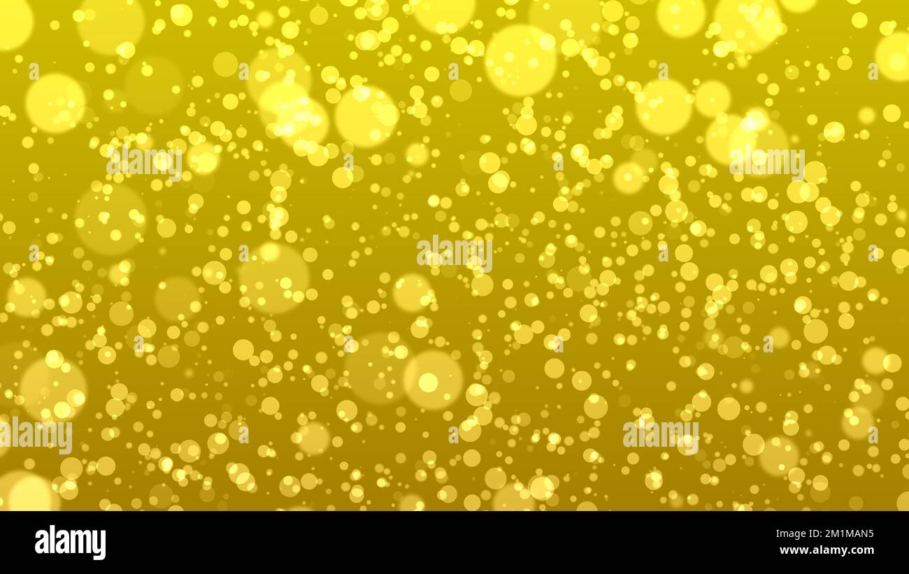 abstract bokeh background, yellow particles illustration Stock Photo ...