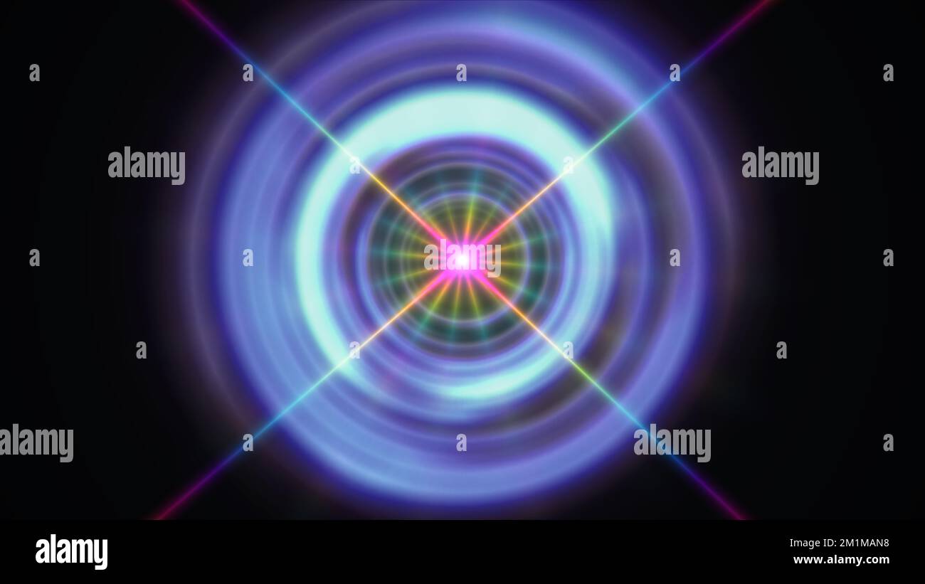 rings light ray Orb neon ray light illustration Stock Photo - Alamy