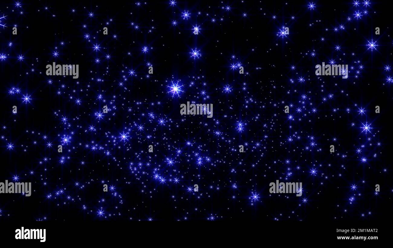 christmas snow stars light at night illustration Stock Photo - Alamy