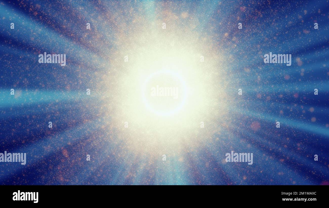 Abstract particles sun solar flare particles illustration 3d render ...