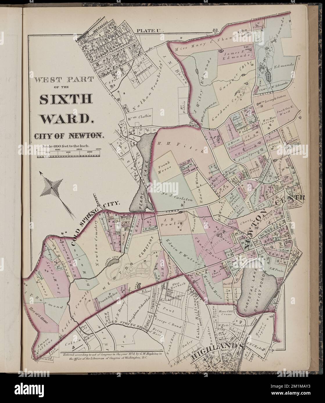 Atlas of the city of Newton, Middlesex Co., Massachusetts : from actual ...