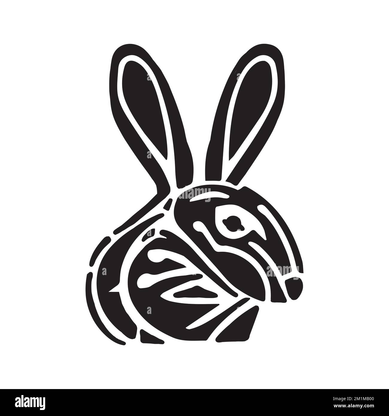 Cute easter bunny cartoon clipart. Vector rabbit motif Stock Vector ...