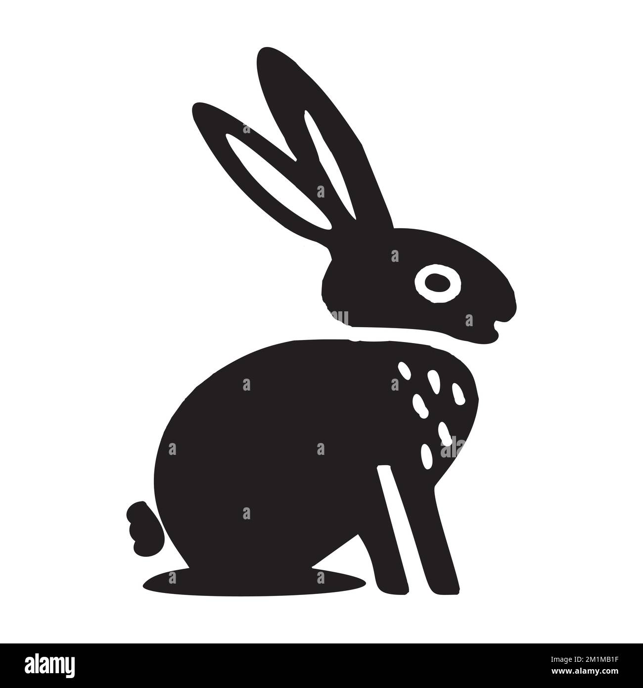 Cute easter bunny cartoon clipart. Vector rabbit motif Stock Vector ...