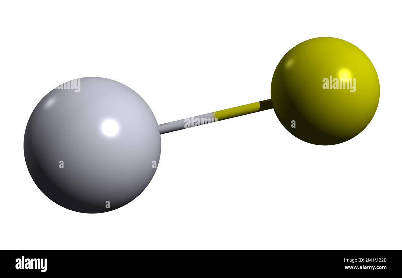 3D image of Mercury sulfide skeletal formula - molecular chemical ...