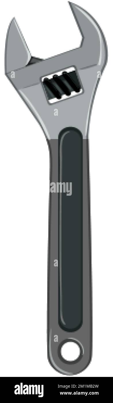 spanner wrench tool cartoon vector illustration Stock Vector Image ...