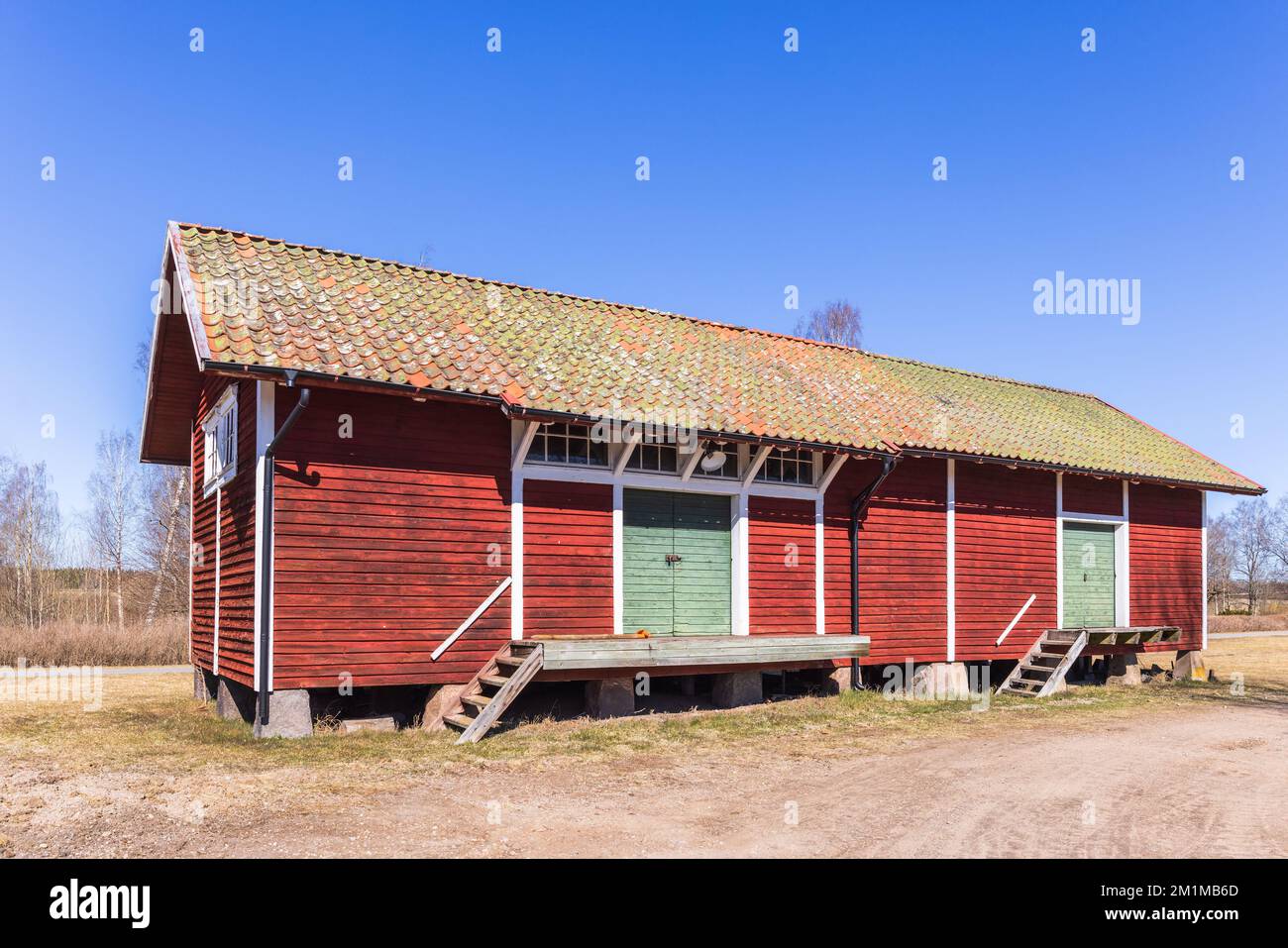 Old warehouse for the railway Stock Photo - Alamy