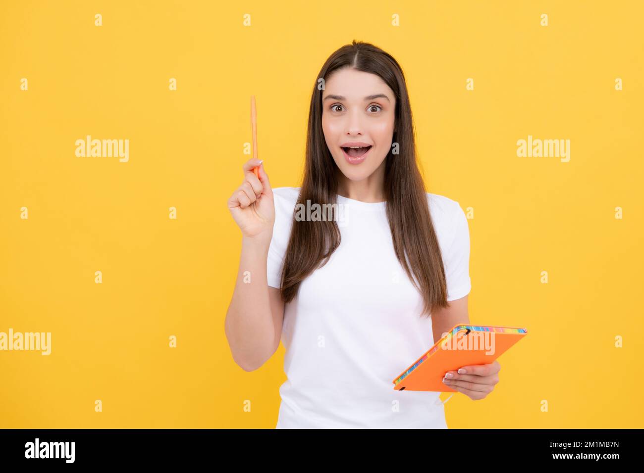 Student inspiration creativity, solution. Eureka, idea. Portrait of ...