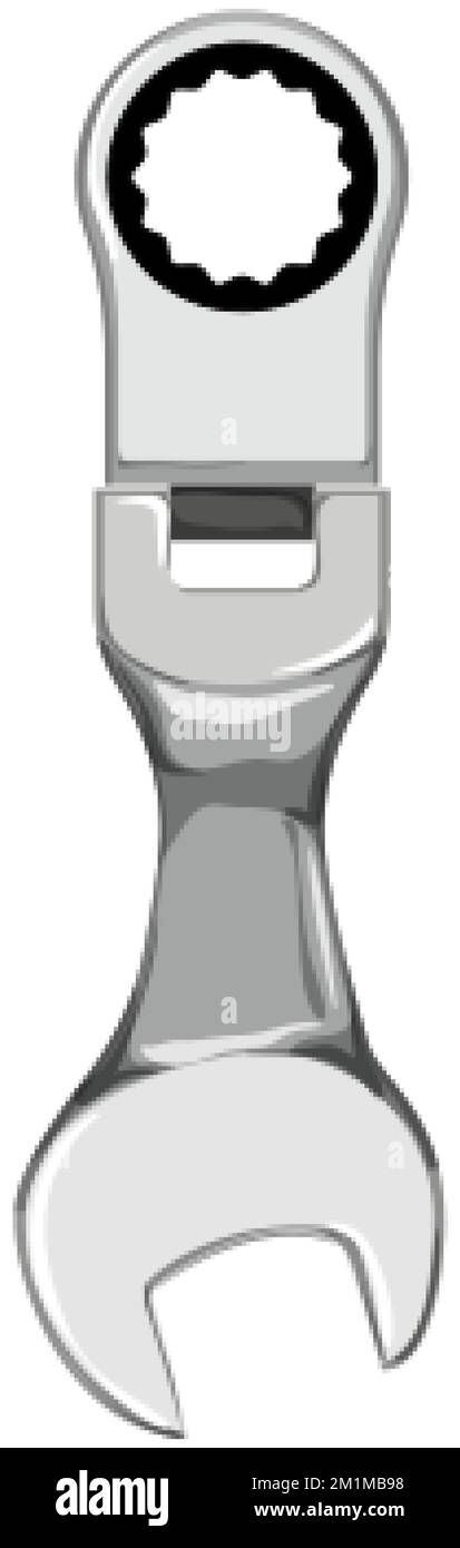 workshop wrench tool cartoon vector illustration Stock Vector Image ...