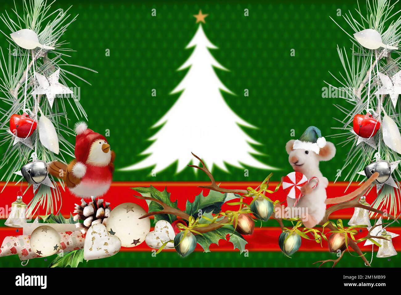 Colorful Christmas cards Stock Photo - Alamy