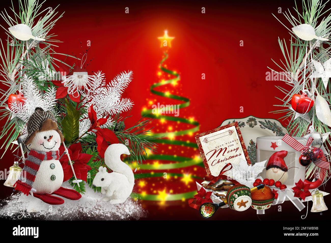 Colorful Christmas cards Stock Photo - Alamy