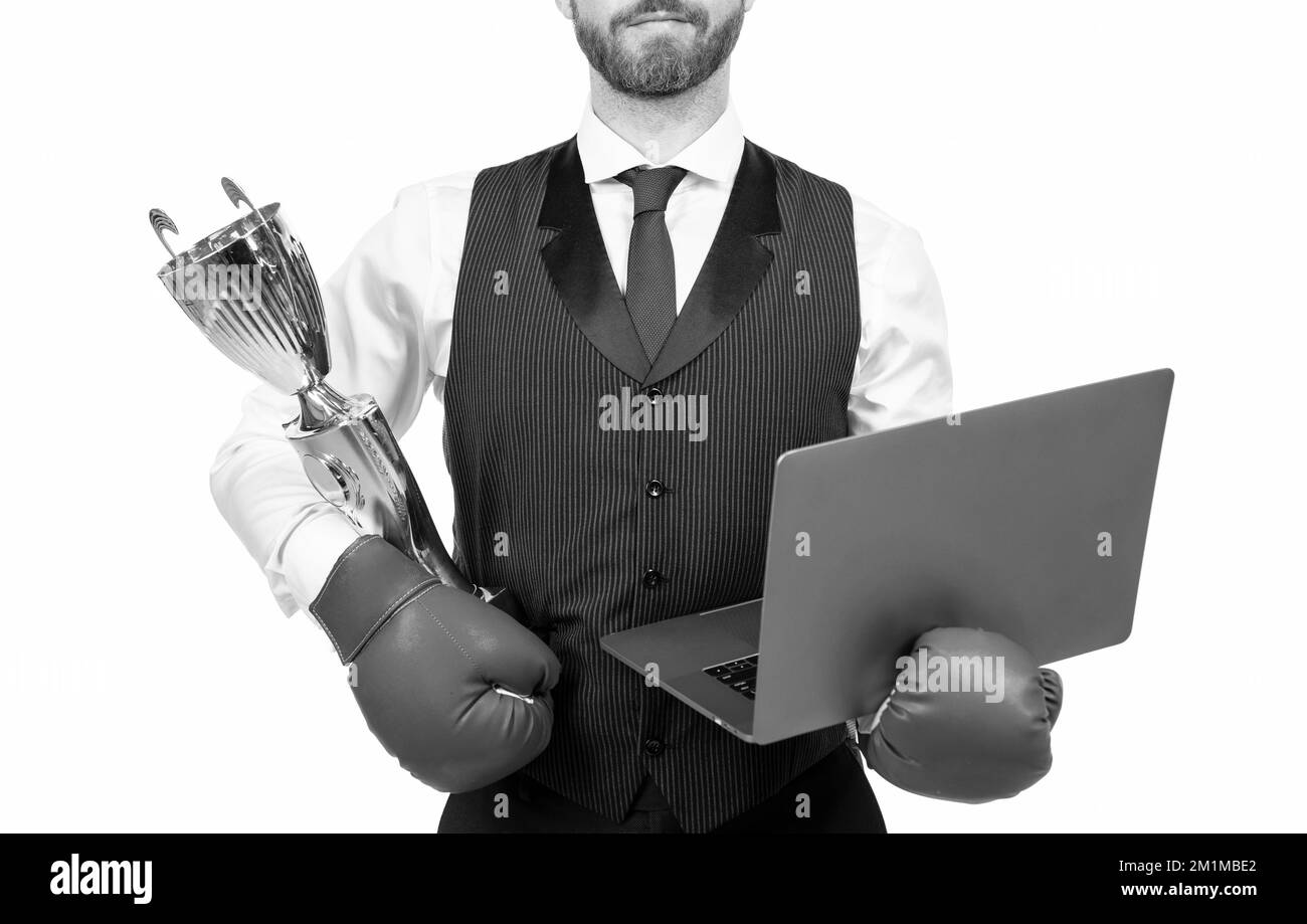 Happy man in boxing Black and White Stock Photos & Images - Alamy
