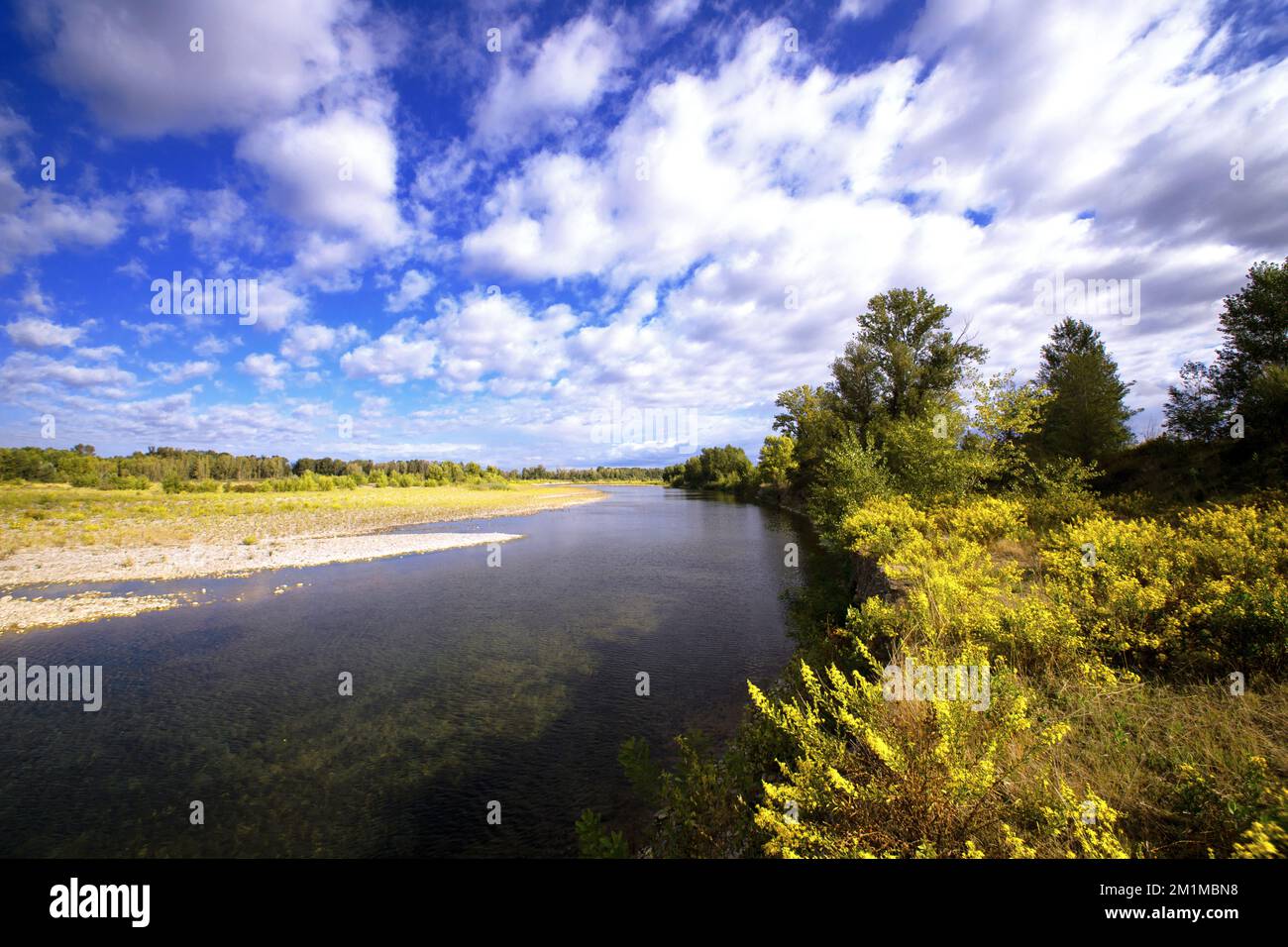 landscape of the Taro River Regional Park, Parma Italy Stock Photo - Alamy