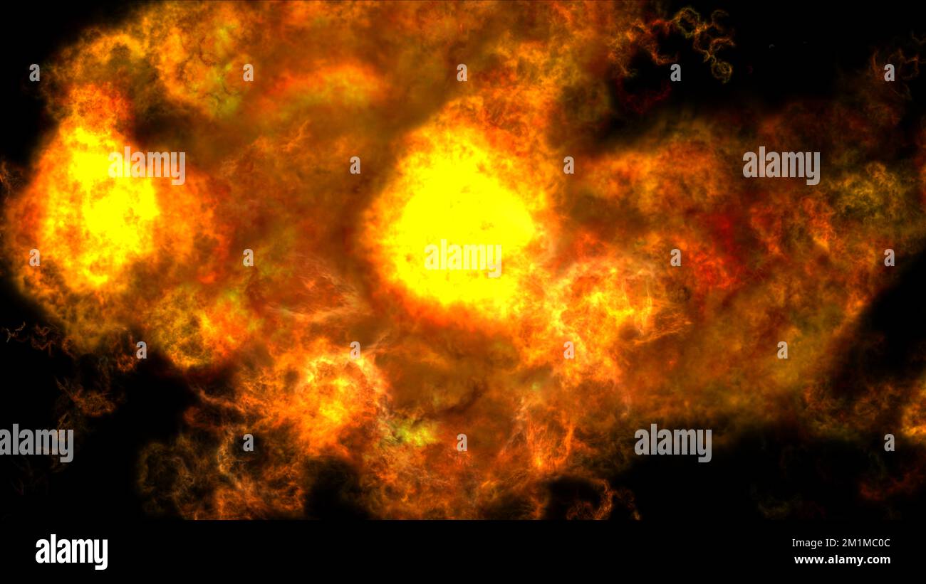 fire flame explosion in space, abstract illustration Stock Photo - Alamy