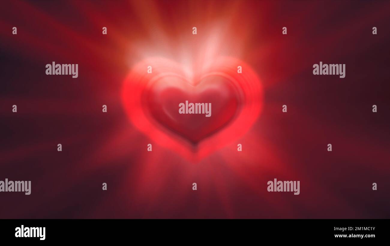Heart Neon Glow light ray, illustration render Stock Photo - Alamy