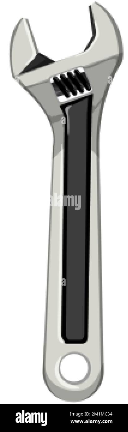 mechanic wrench tool cartoon vector illustration Stock Vector Image ...