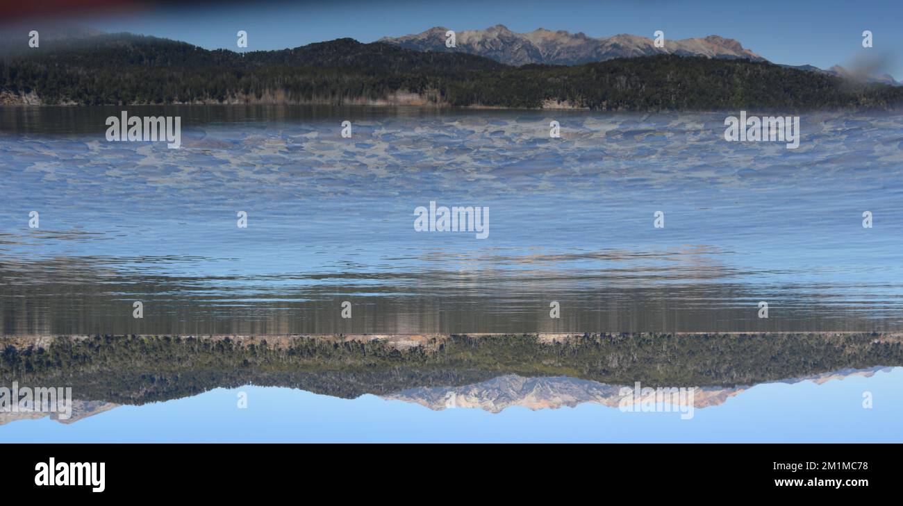 Mountain, water and sky reflections; the other dimension Stock Photo ...