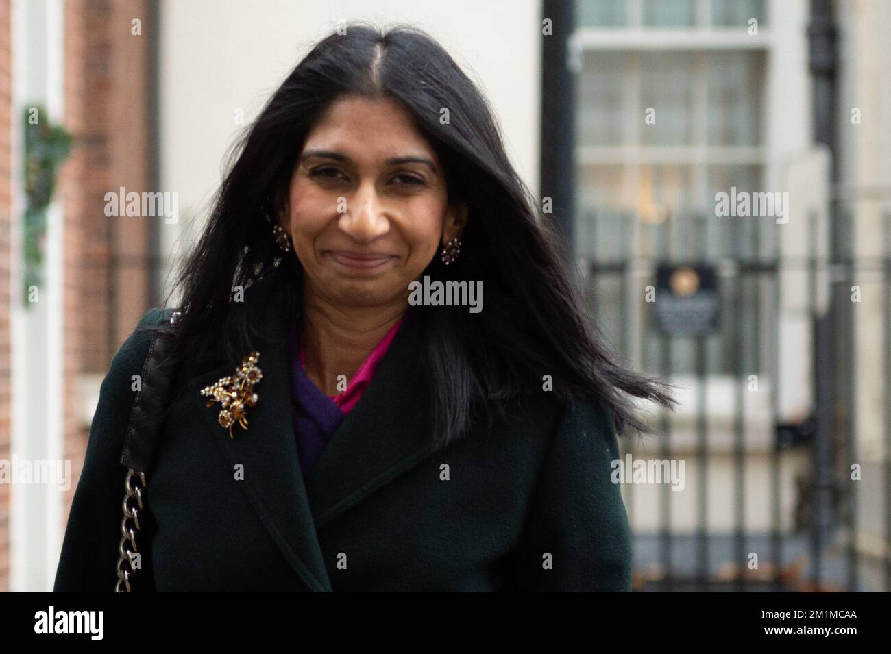 London, UK. 13th Dec, 2022. Suella Braverman MP, Home Secretary leaving ...