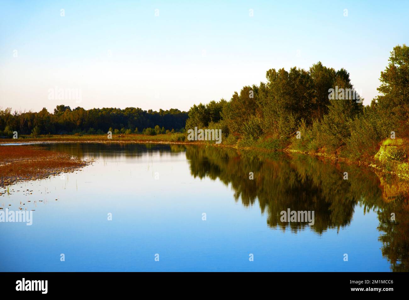 landscape of the Taro River Regional Park, Parma Italy Stock Photo - Alamy