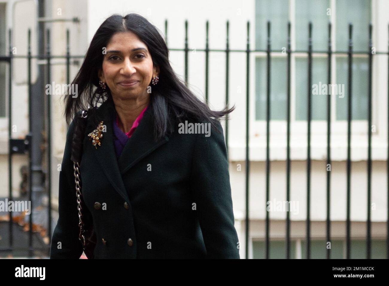 London, UK. 13th Dec, 2022. Suella Braverman MP, Home Secretary leaving ...