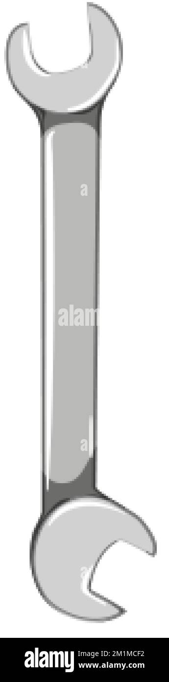 steel wrench tool cartoon vector illustration Stock Vector Image & Art ...