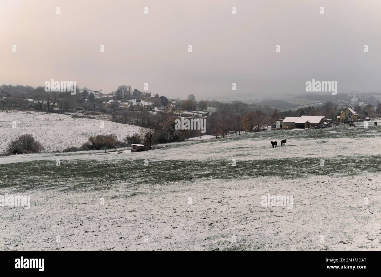 Snow in Haycombe Bath Stock Photo - Alamy
