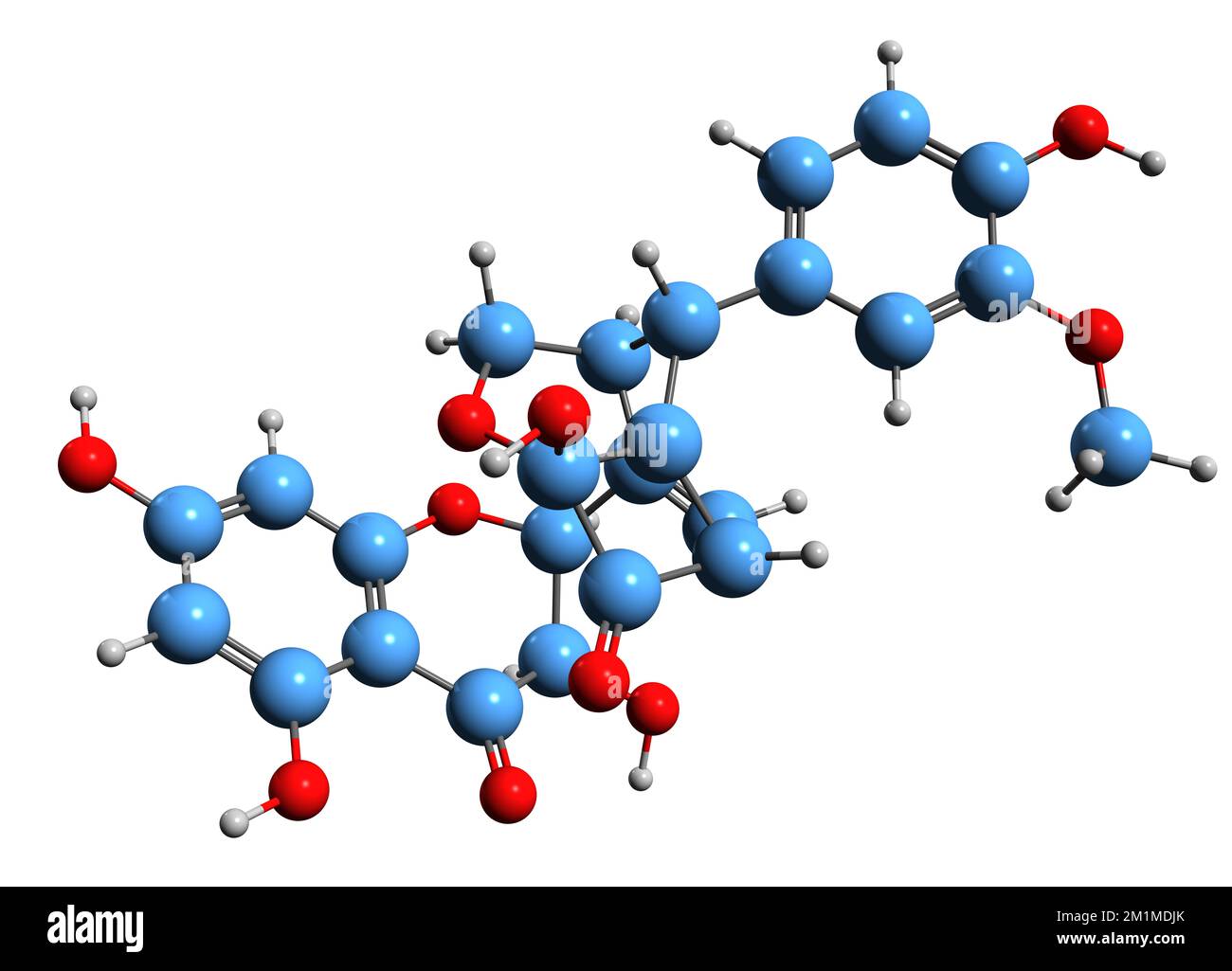 3D image of Silydianin skeletal formula - molecular chemical structure ...