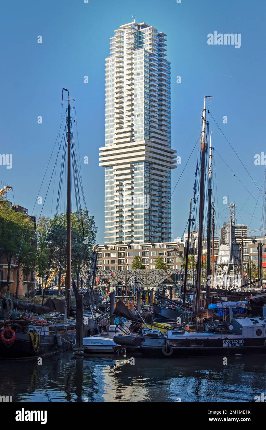 Rotterdam, The Netherlands, September 30, 2022: historic barges in the ...