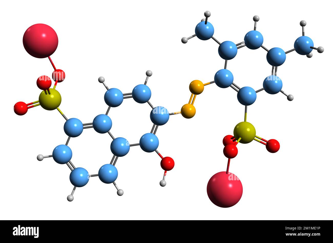 3D image of Scarlet GN skeletal formula - molecular chemical structure ...