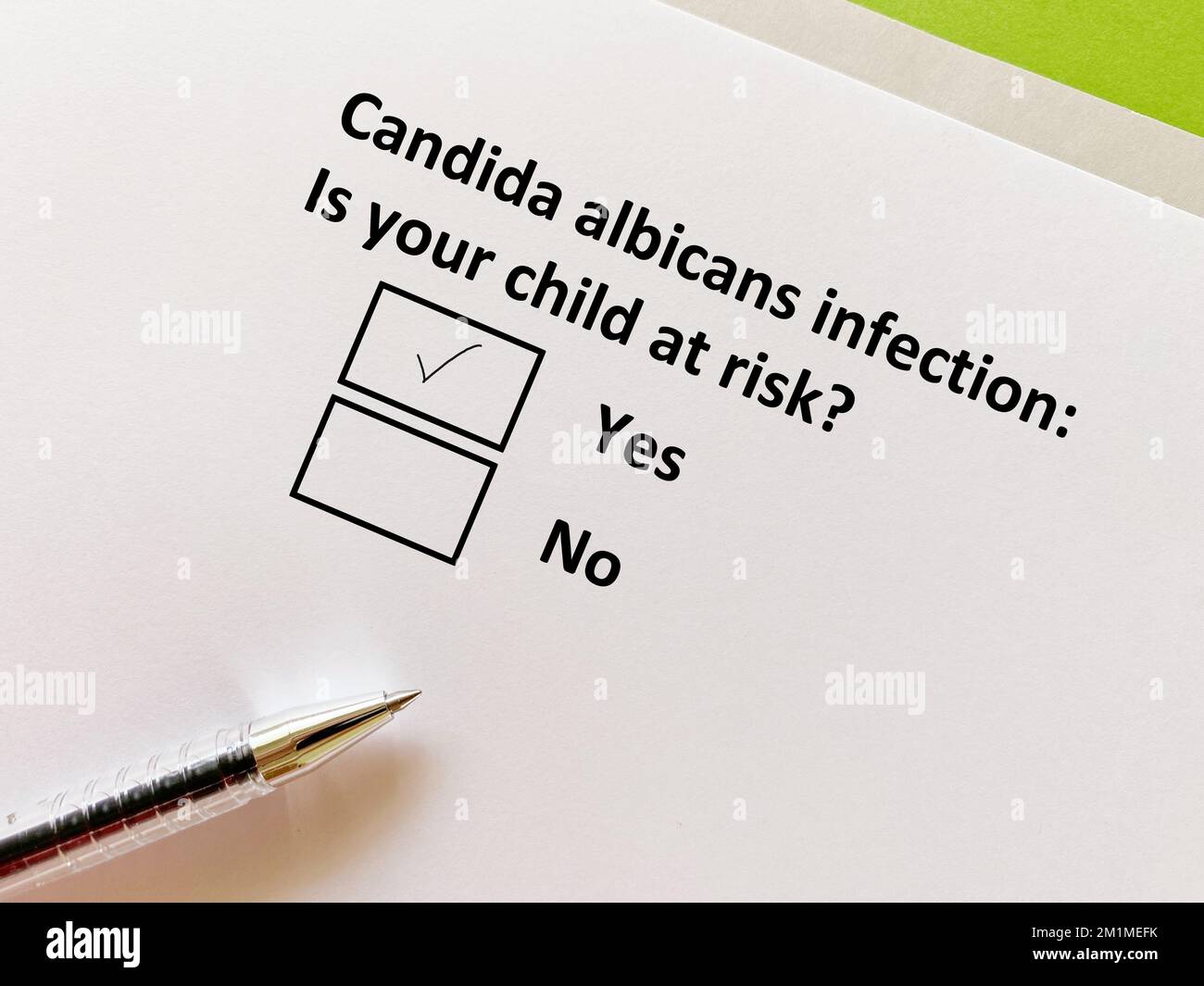 One is answering question about child infection. His child is at risk ...