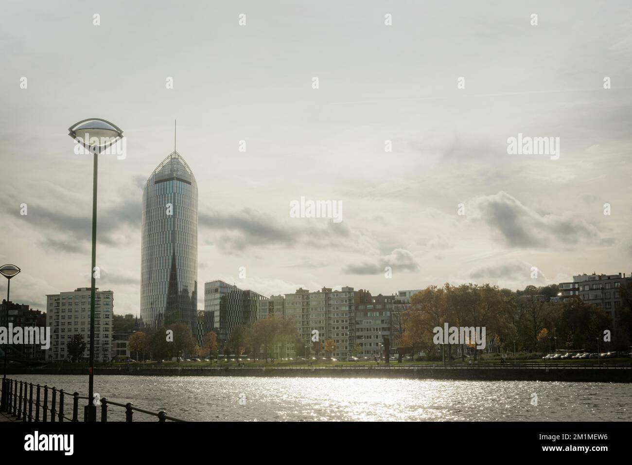 Liege. Wallonia - Belgium 31-10-2021. Architectural buildings and ...