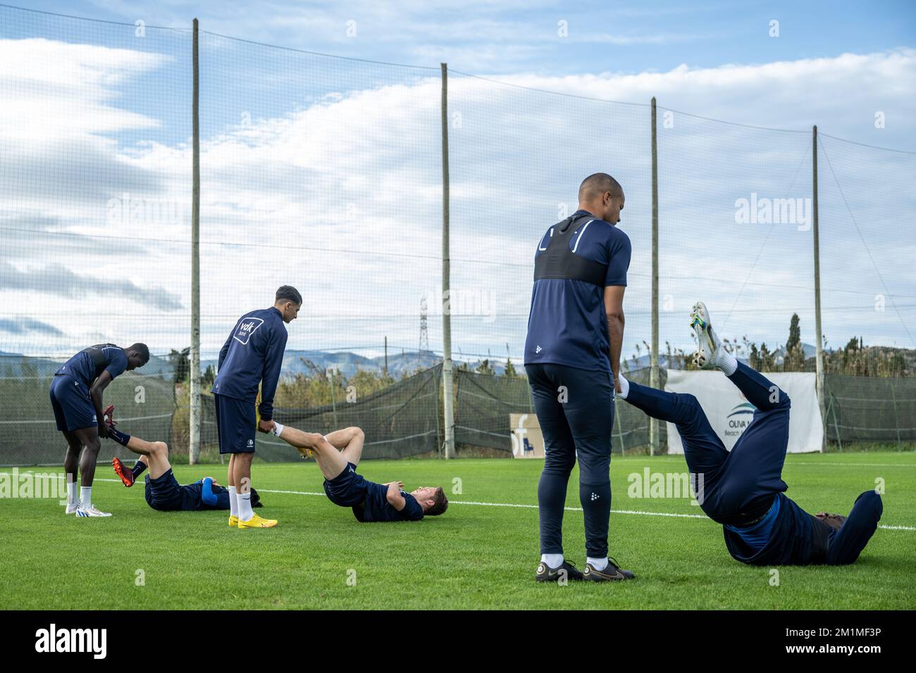 Gent's players pictured during a training session at the winter ...