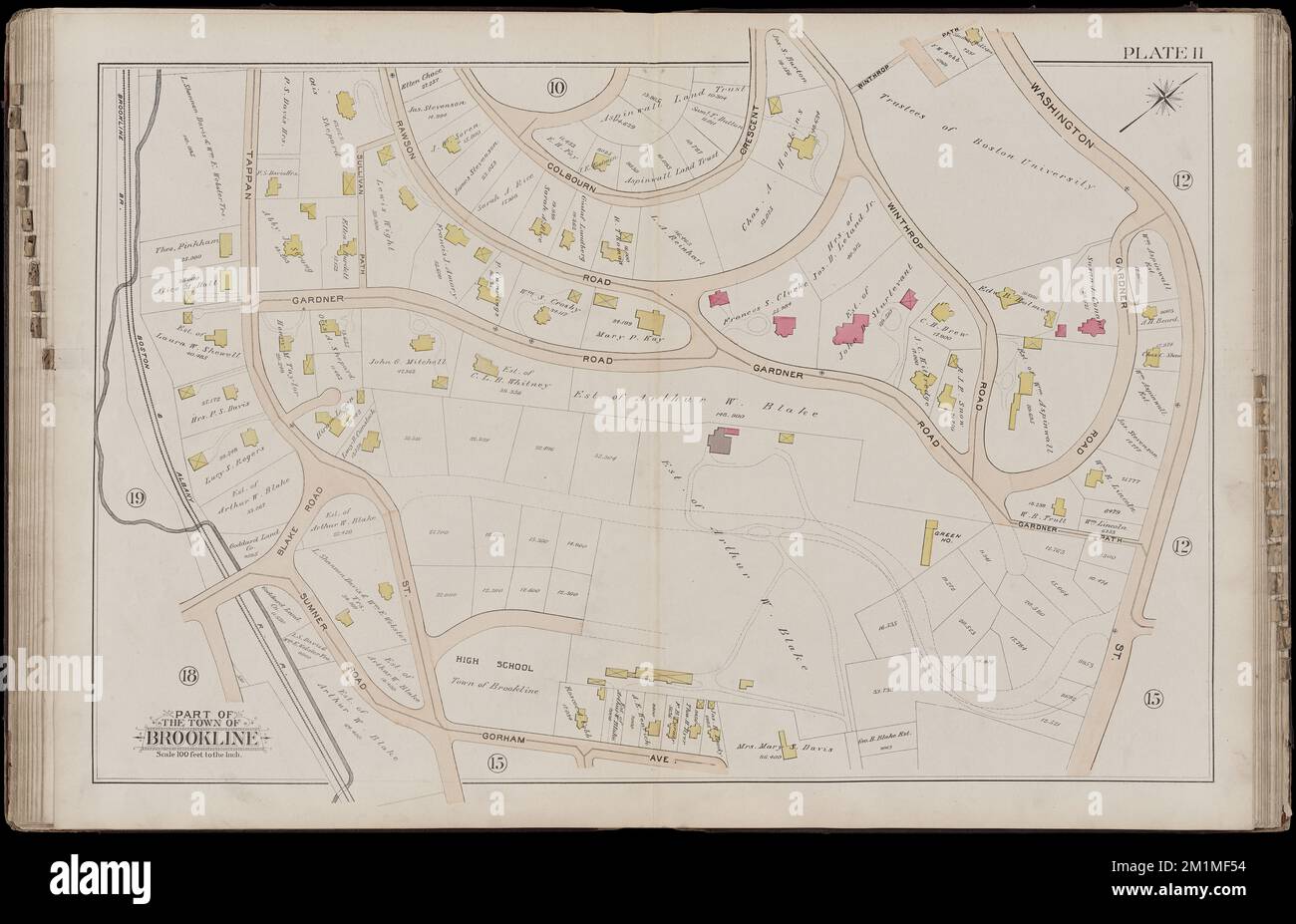 Atlas of the town of Brookline, Norfolk County, Massachusetts : from ...