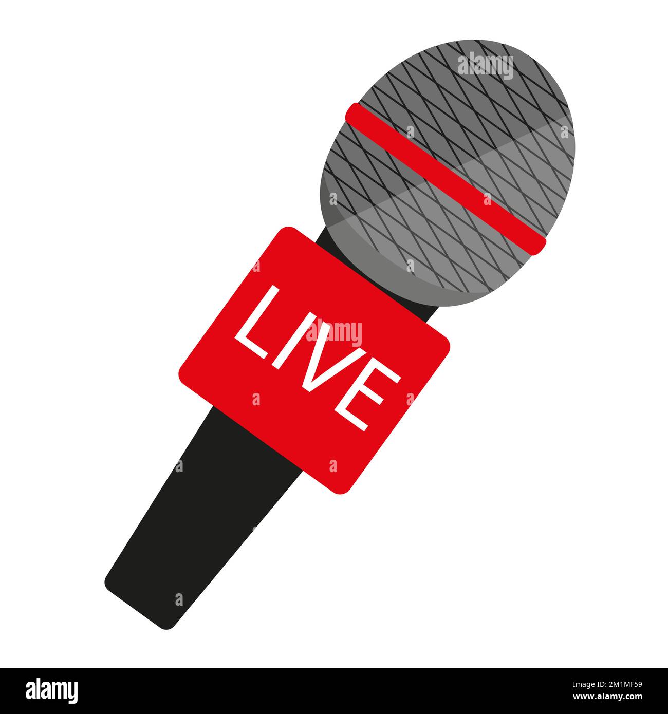 Microphone icon. Live news vector template .Concept of journalism ...