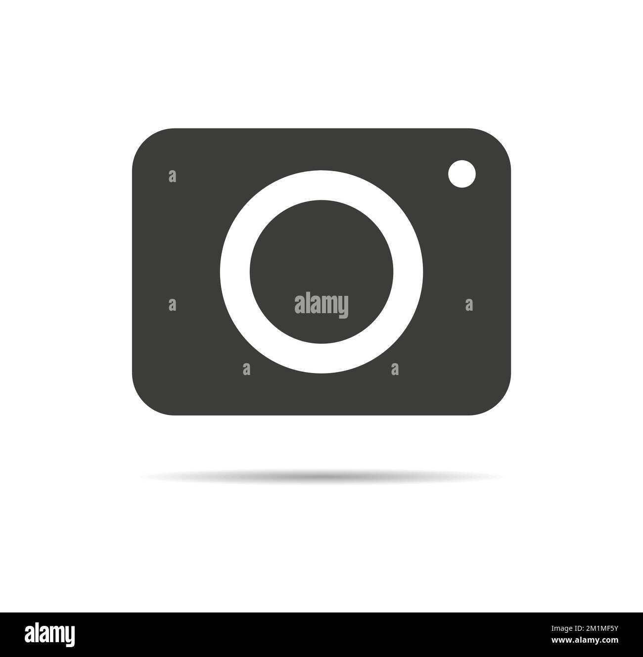 Camera shadow icon. Flat style. Isolated on white background. Vector ...