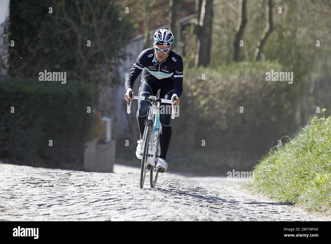 Belgian Wouter Weylandt of team Leopard pictured on the Molenberg ...