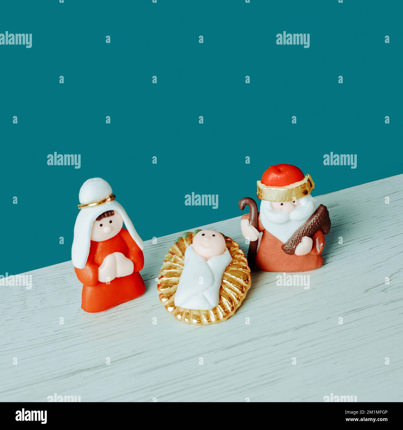 a childish depiction of the holy family, formed by the child jesus, the ...
