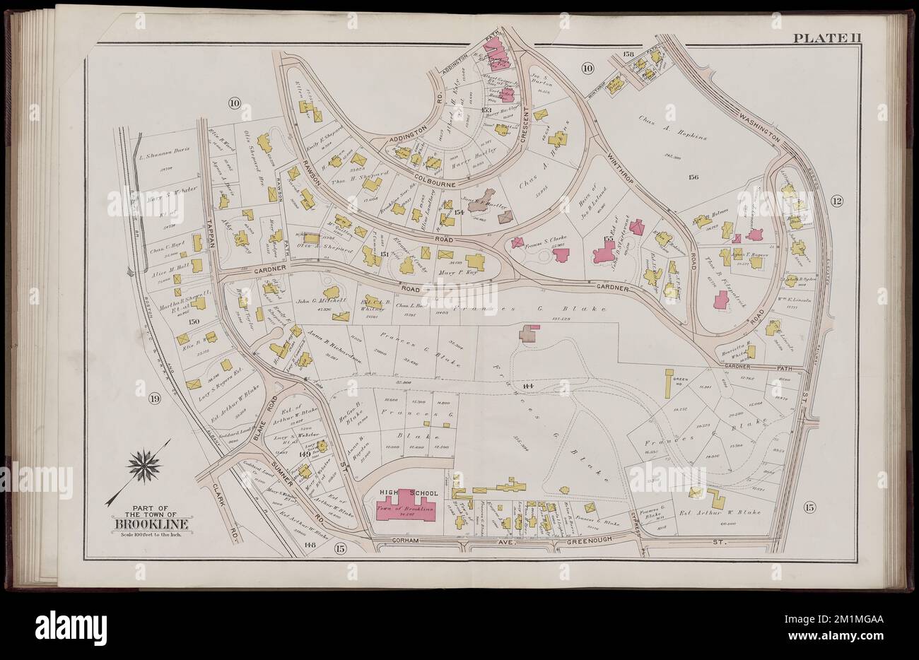 Atlas of the town of Brookline, Norfolk County, Massachusetts : from ...