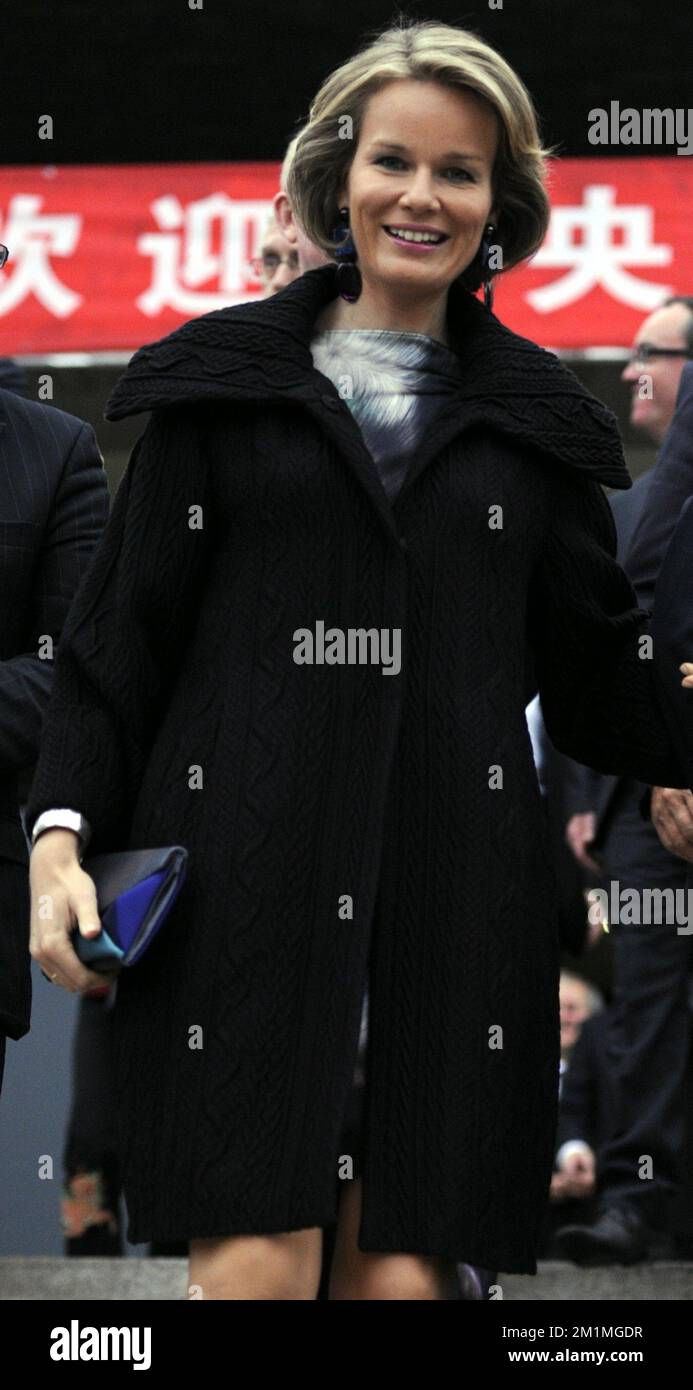 20111023 - BEIJING, CHINA: Princess Mathilde of Belgium pictured as she ...