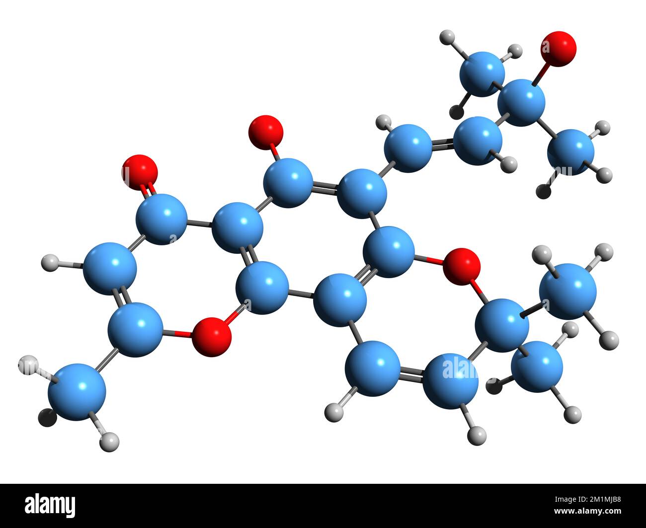 3D image of sorbifol skeletal formula - molecular chemical structure of ...