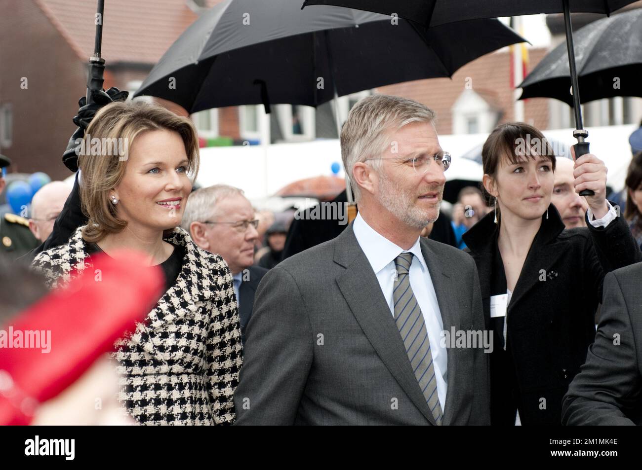20120304 - RUPELMONDE, BELGIUM: Princess Mathilde of Belgium and Crown ...