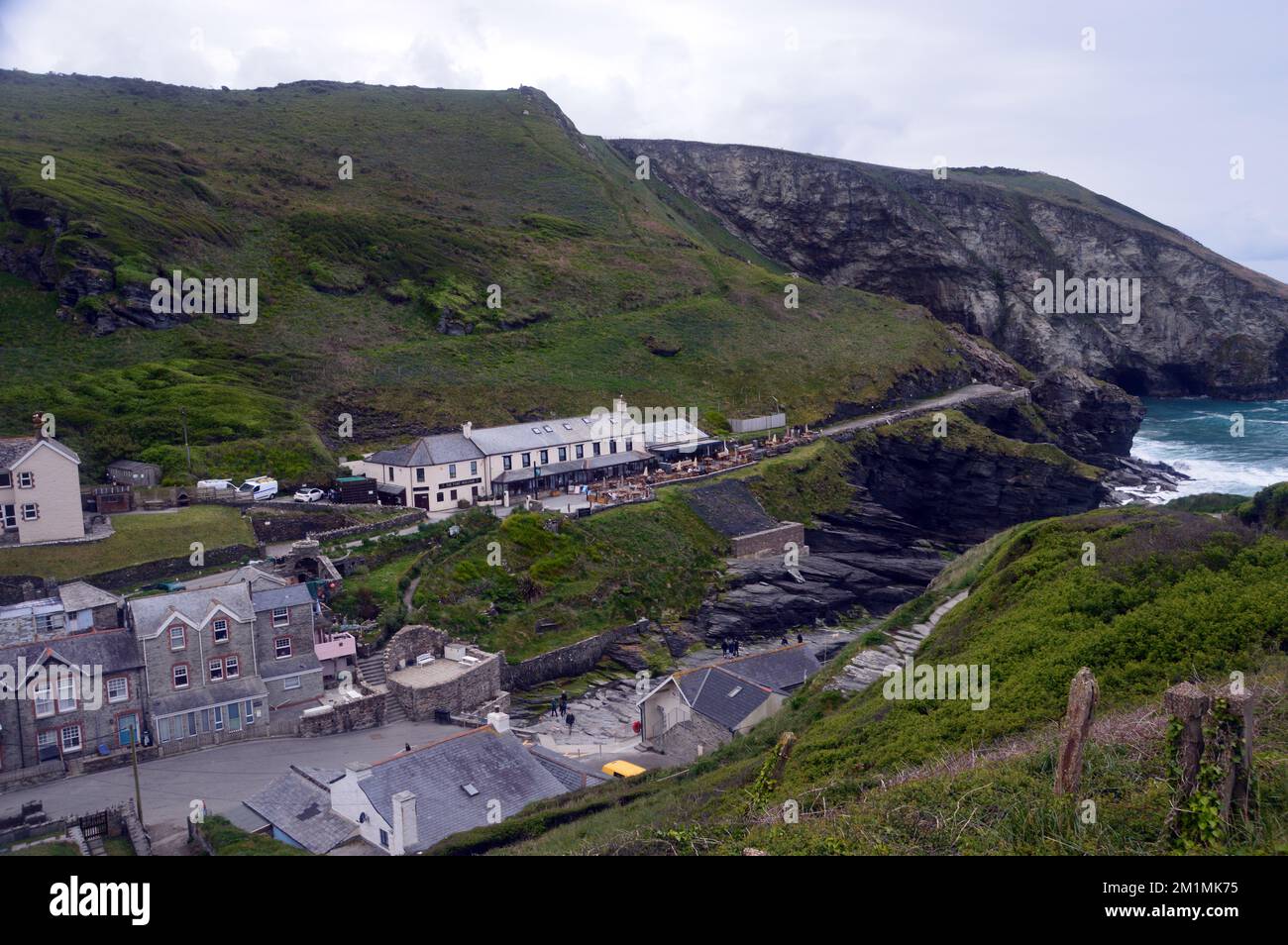 The Port William Inn at Trebarwith Strand near Tintagel on the South ...