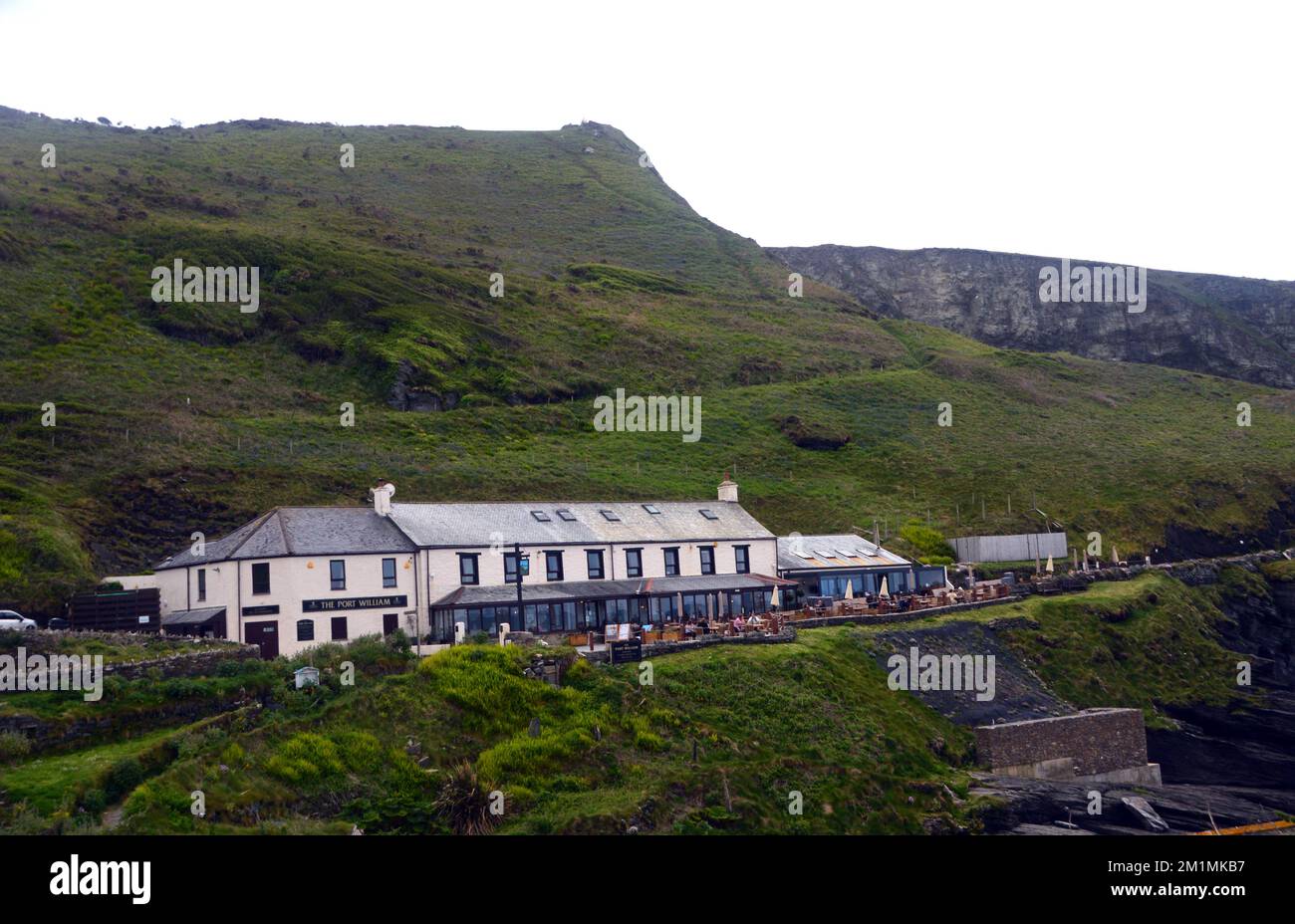 The Port William Inn at Trebarwith Strand near Tintagel on the South ...