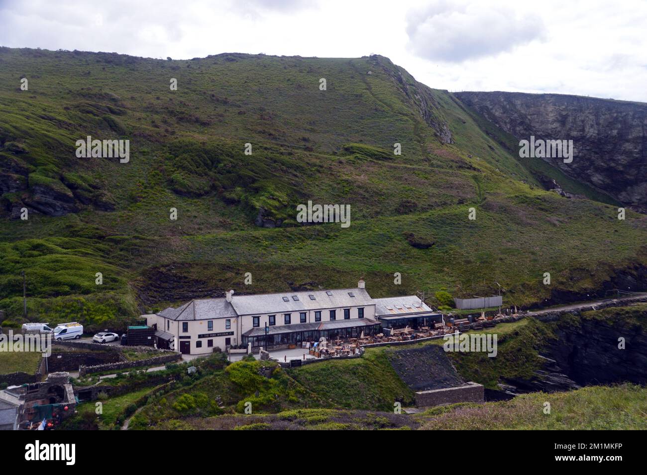 The Port William Inn at Trebarwith Strand near Tintagel on the South ...