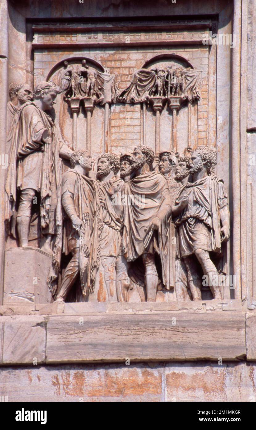 Frieze at the base of Trajan's Column Rome Italy Stock Photo - Alamy