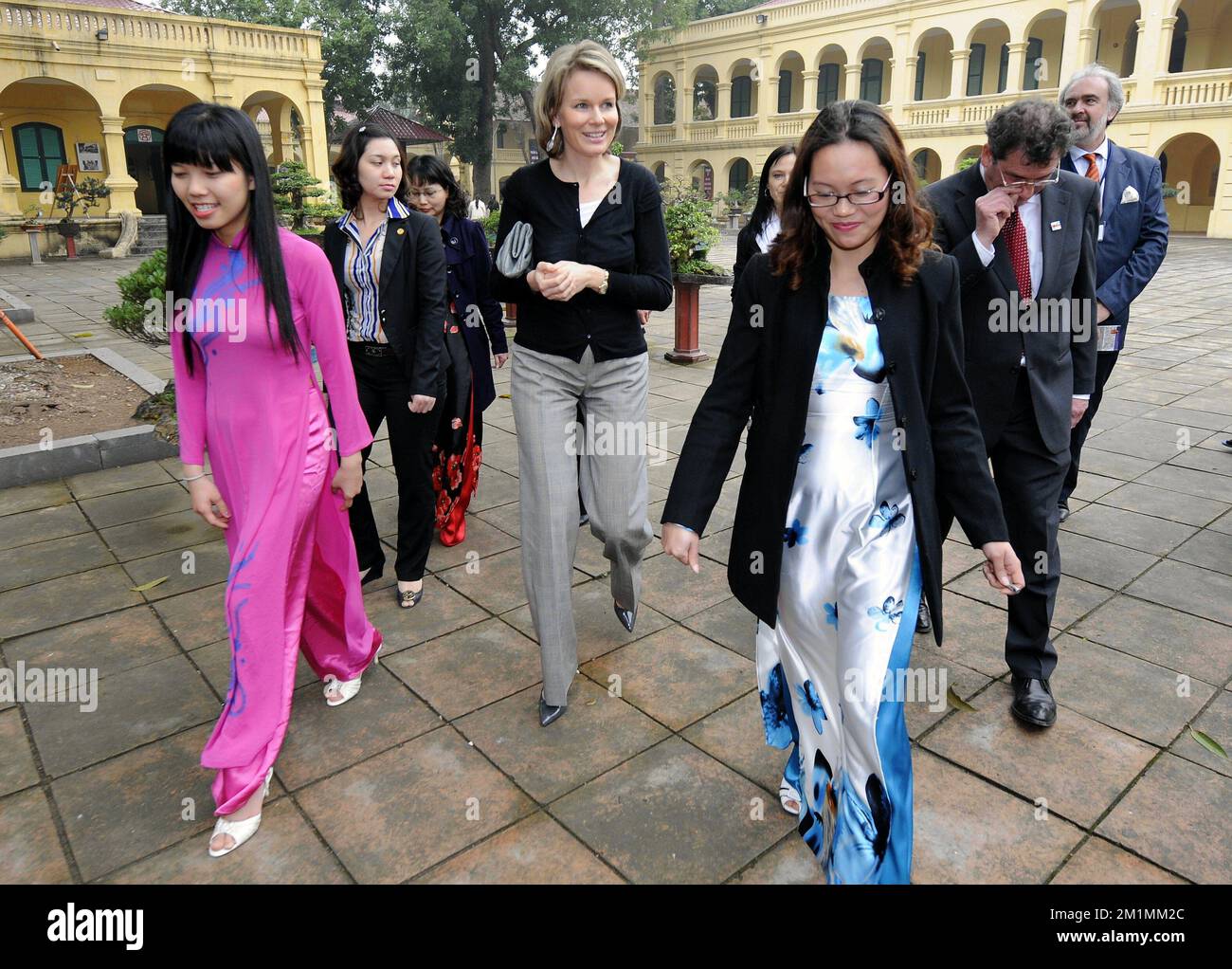 20120314 - HANOI, VIETNAM: Princess Mathilde of Belgium (C) pictured ...