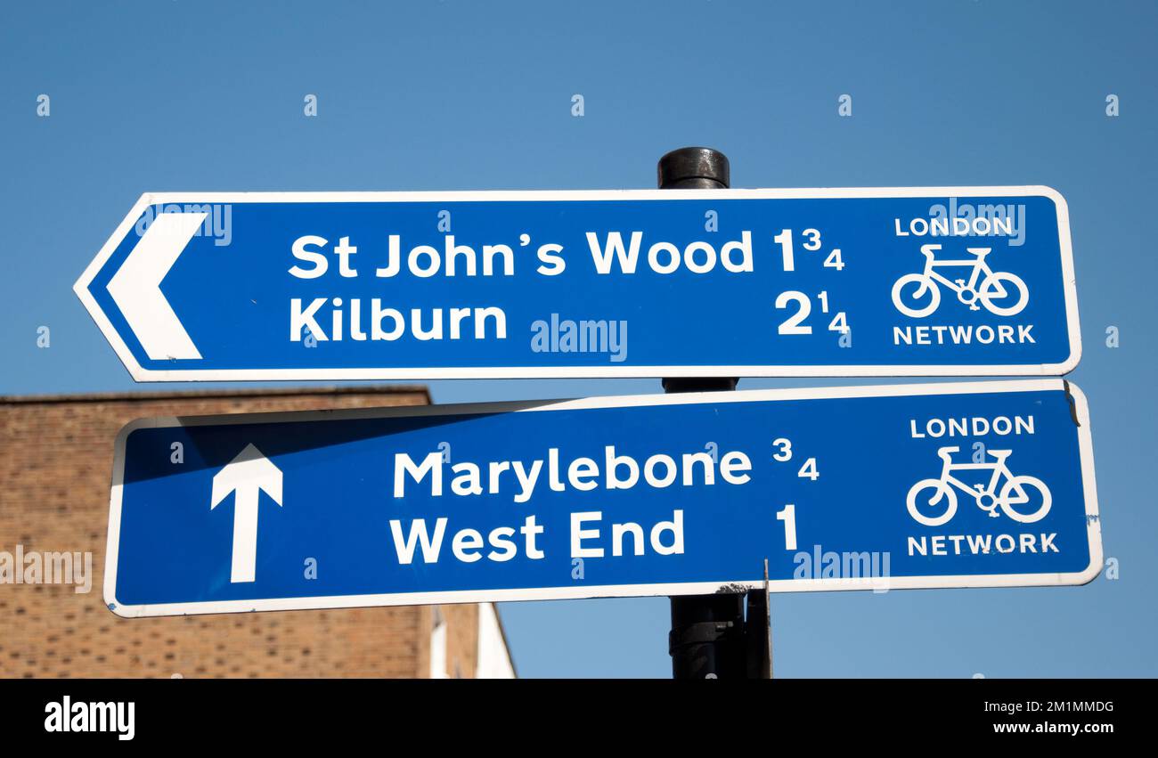 Signpost, Marylebone, London, UK Stock Photo - Alamy