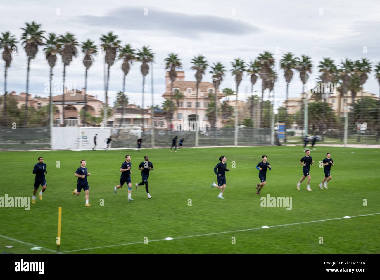 Gent's players pictured during a training session at the winter ...